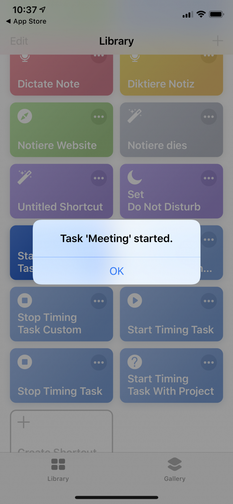Automatic Time Tracking by using Siri shortcuts